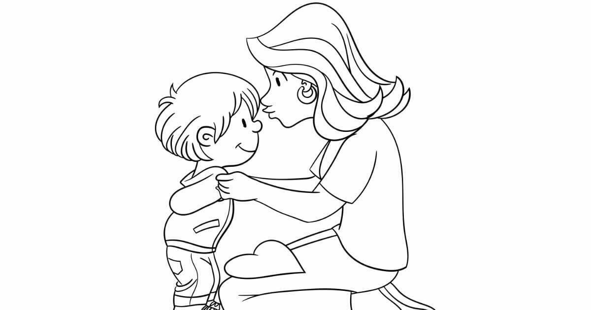 Kostenlose Ausmalbilder: Muttertag online und zum ausdrucken für Kinder,