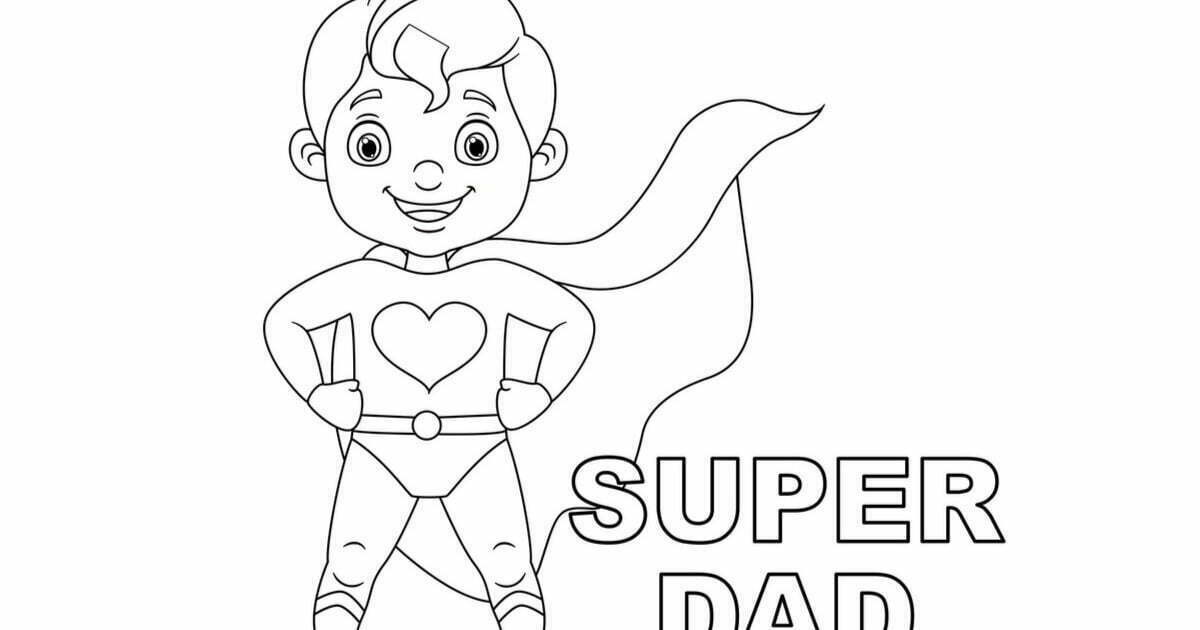 Kostenlose Ausmalbilder: Vatertag online und zum ausdrucken für Kinder,